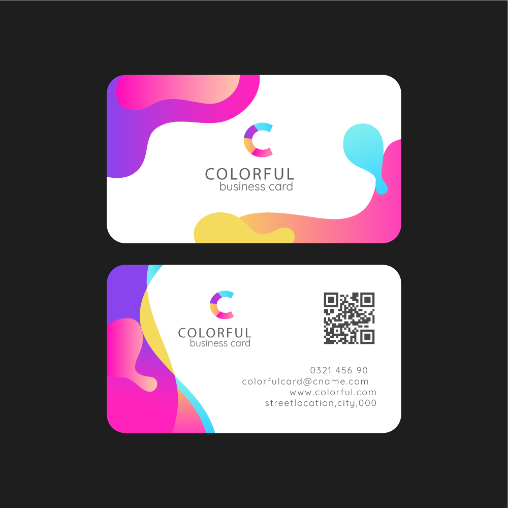 3.5" x 2.2" Business Card - 4 Color Print, 300 gsm Art Card, Round ...